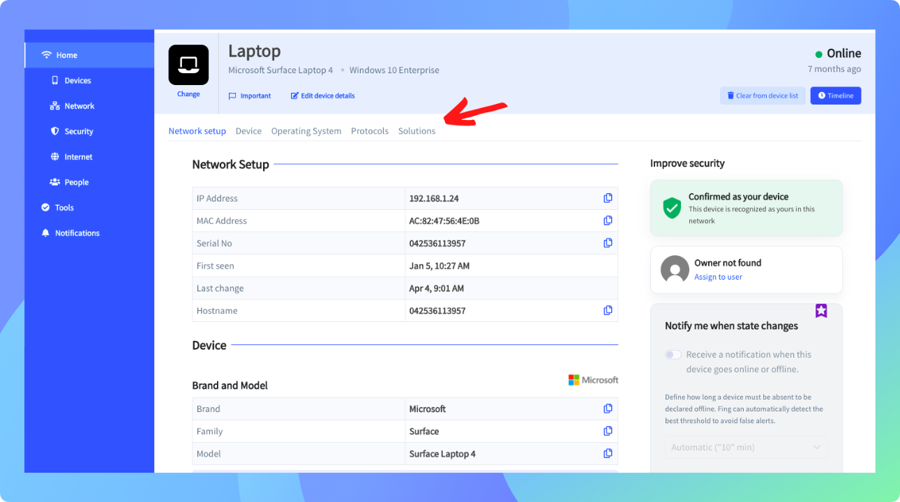 A Redesigned Device Detail Page for Fing Desktop - Fing A Redesigned Device Detail Page for Fing Desktop - Fing