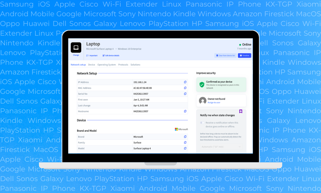 A Redesigned Device Detail Page for Fing Desktop - Fing